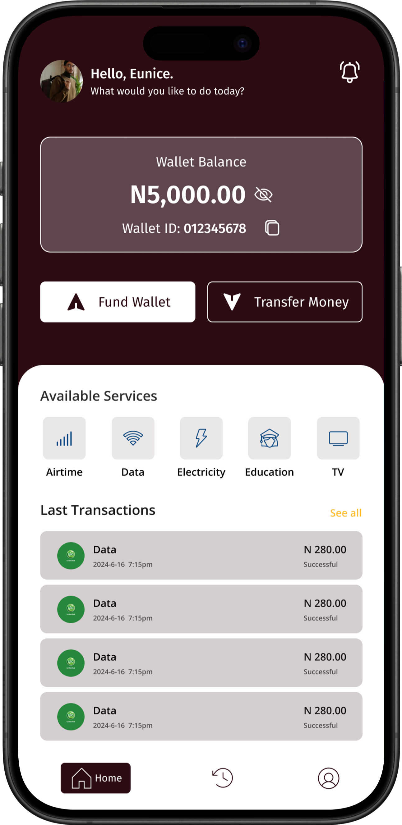Buy Airtime and Data for all Network. Make payment for DSTV, GoTv